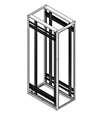 SORAX 19" osnovni okvir, RAL7035, Š=600xD=1.000xV=2.000mm
47U, osnovni okvir bez dijelova za oblaganje