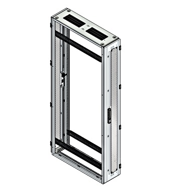 SORAX Cablemanagement Enclosure 47U,W=300xD=1.000xH=2.200mm
Design: front and rear sheet steel doors ventilated, roof plate with cable entry, open bottom, RAL7035