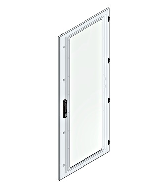SORAX Glassdoor IP54, W=600xH=2.220mm, RAL7035
Opening angle of the door 180° (aligned), compatible for mounting a TANlock3 or TANlock1 swivelling lever