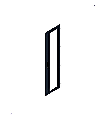 SORAX Glassdoor IP54, W=600xH=2.220mm, RAL9005
Opening angle of the door 180° (aligned), compatible for mounting a TANlock3 or TANlock1 swivelling lever
