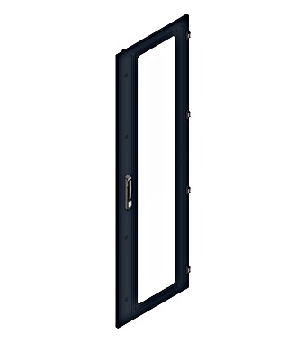 SORAX Glassdoor IP54, W=600xH=2.000mm, RAL9005
Opening angle of the door 180° (aligned), compatible for mounting a TANlock3 or TANlock1 swivelling lever