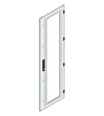 SORAX Glassdoor IP54, W=600xH=2.000mm, RAL7035
Opening angle of the door 180° (aligned), compatible for mounting a TANlock3 or TANlock1 swivelling lever