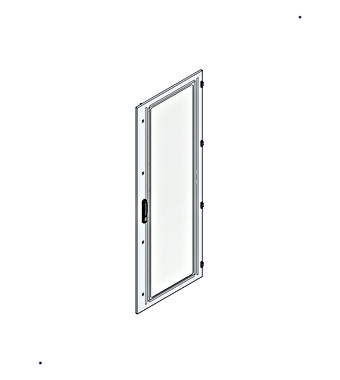 SORAX Glassdoor IP54, W=800xH=2.220mm, RAL7035
Opening angle of the door 180° (aligned), compatible for mounting a TANlock3 or TANlock1 swivelling lever
