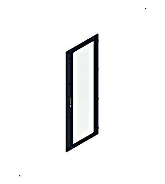 SORAX Glassdoor IP54, W=800xH=2.220mm, RAL9005
Opening angle of the door 180° (aligned), compatible for mounting a TANlock3 or TANlock1 swivelling lever