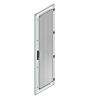 SORAX Ventilated Door, W=600xH=2.200mm, RAL7035
Opening angle of the door 180° (aligned), compatible for mounting a TANlock3 or TANlock1 swivelling lever