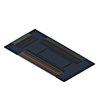 SORAX Roof Element, W=600xD=1.200mm, RAL9005
Roof cover with cable entry