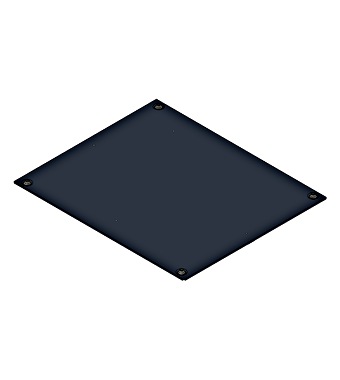 SORAX Roof Element IP54, W=800xD=1.000mm, RAL9005
Roof cover closed design