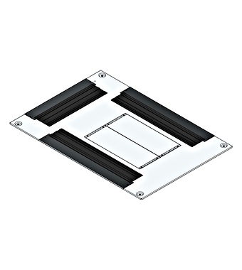SORAX Roof Element, W=800xD=1.200mm, RAL7035
Roof cover with cable entry