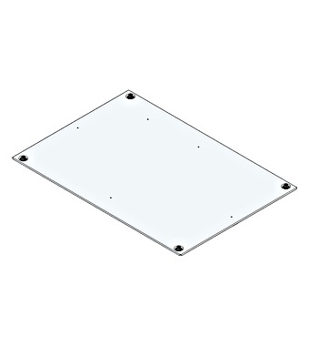 SORAX Roof Element IP54, W=800xD=1.200mm, RAL7035
Roof cover closed design