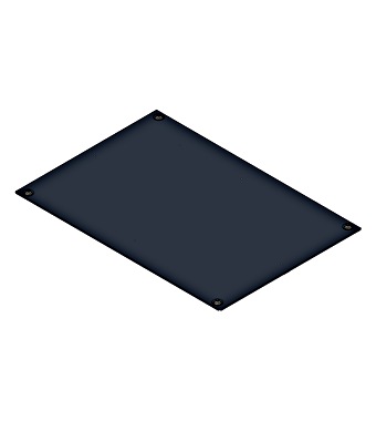 SORAX Roof Element IP54, W=800xD=1.200mm, RAL9005
Roof cover closed design