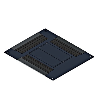 SORAX Roof Element, W=800xD=1.000mm, RAL9005
Roof cover with cable entry