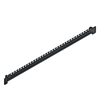 SORAX Combi Rail, D= 1.200m
Is used for horizontal cabling in the rack depth, (1PU=1pc.)