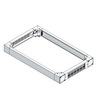 SORAX podnožje, ventilirano, Š=600xD=1.000xV=100mm, RAL7035
Ventilirani dizajn podnožja