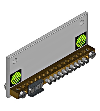 SORAX Potential Equalisation rail, 10 Connection Points
Central earthing busbar, supply cable 1x35mm² (Yf), 10 outlets 25mm² (Ym) or 16mm² (Yf), 148mm x 65mm x 40mm (WxHxD)