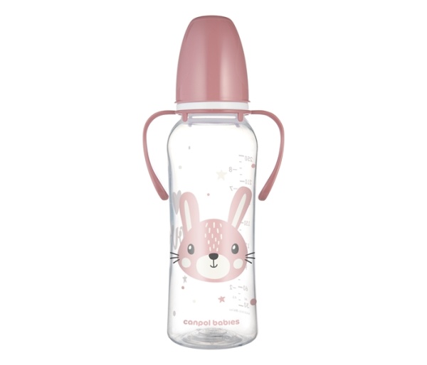 Flašica sa Ručkama 250ml Roze Canpol Babies Cute Animals 11/845_pin