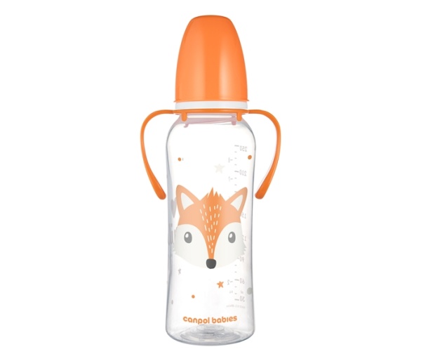 Flašica sa Ručkama 250ml Narandžasta Canpol Babies Cute Animals 11/845_ora