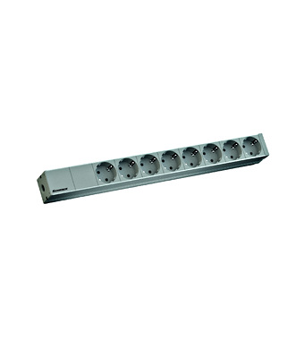 19" PDU, 1U, 8xSchuko, without connection cable
Light grey, with earthing contact angle plug, incl. mounting bracket with screws