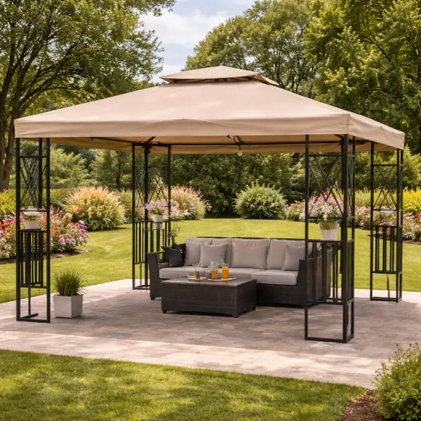 Gazebo metalna tenda 3x3 m sa dvostrukim vrhom Modena Green Bay AG084294