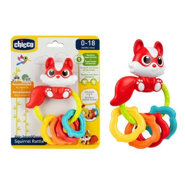 Senzorna zvečka-glodalica sa Likom Veverice Chicco Toys A081536