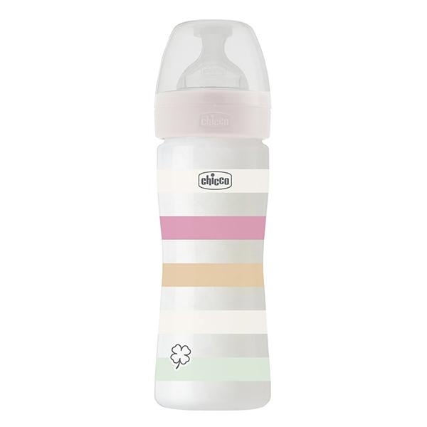 Well-Being plastična flašica 250 ml sa silikonskom cuclom za devojčice Chicco A075872