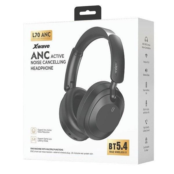Xwave Bluetooth slusalica sa mik. L70ANC black v5.4/WIFI