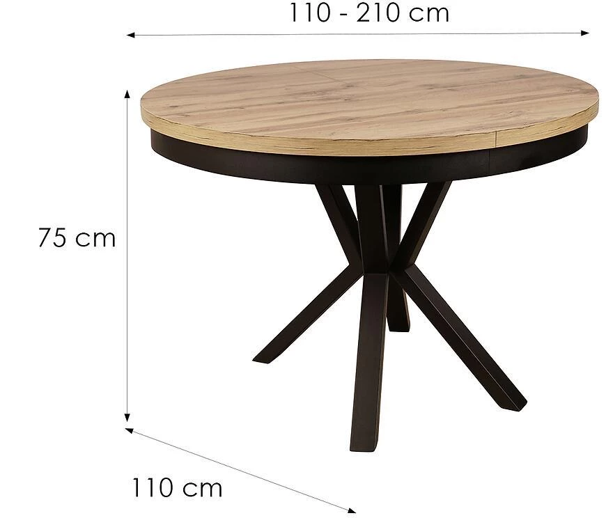 Sto St-42 110+2x50 Wotan hrast/Crna