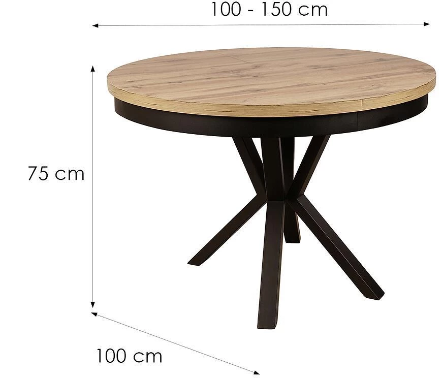 Sto St-42 100+50 Wotan hrast/Crna