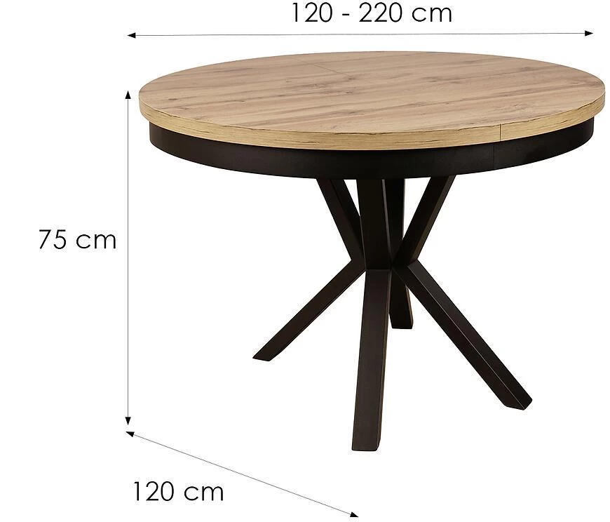 Sto St-42 120+2x50 Wotan hrast/Crna