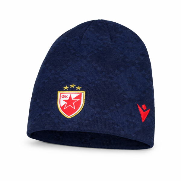 Macron Red Star Belgrade Winter Beanie 2025/26 – Navy Blue