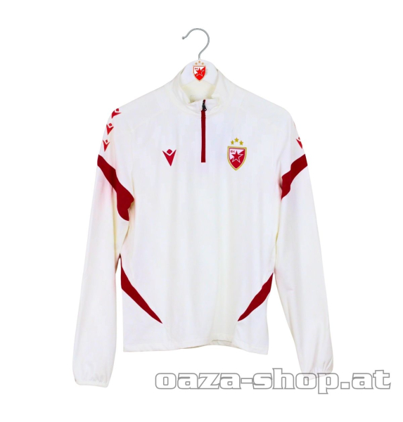Dečiji 1/4 zip trening duks Macron Crvena zvezda 2025/26 offwhite