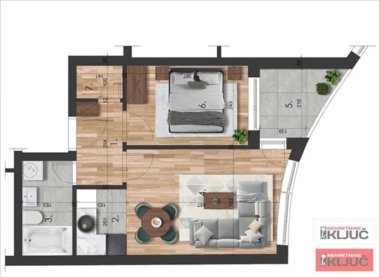 Telep, 41m2, Dvosoban sa pdv, Izgradnja