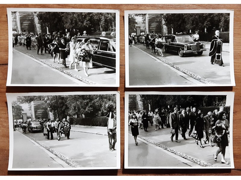 Vintage fotografije – Lot 4 Pcs – Oproštaj Sahrana