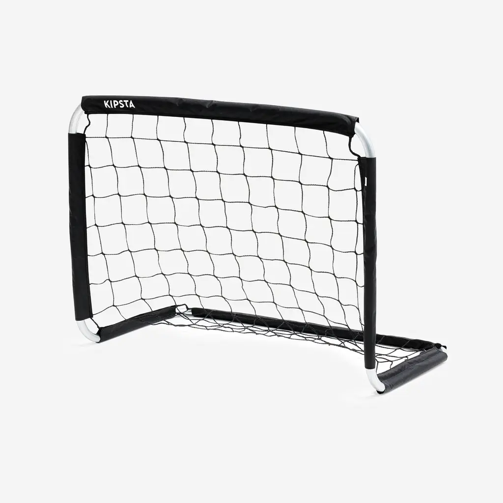 Crni gol za fudbal od galvanizovanog čelika Basic S (90 x 70 cm)