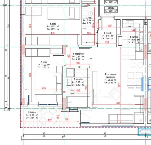Prodaja, dvosoban stan, 67m², Pantelej, Niš