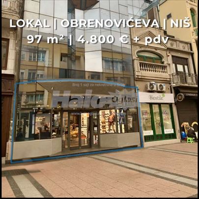 Lokal Obrenovićeva Niš, prizemlje, 97m²