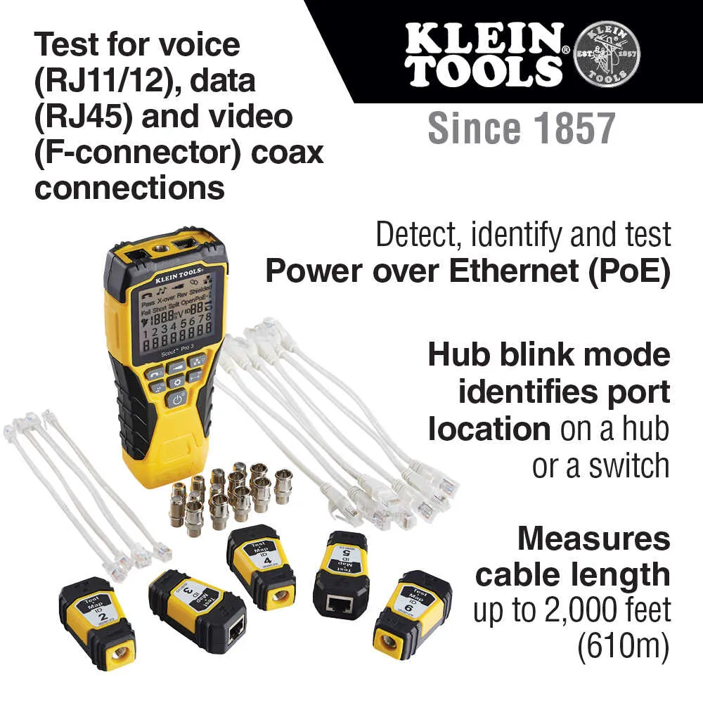 Scout ® Pro 3 Kabl tester komplet sa wiremap-om,voice,data..