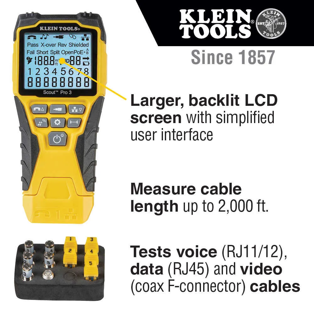 Scout® Pro 3 Kabl tester komplet audio/video, mreža, telekomunikacije
