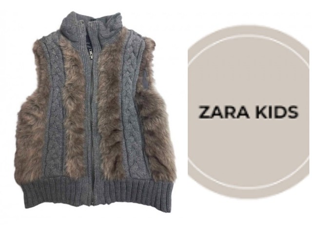 *ZARA GIRLS* prsluk sa krznom 148/L