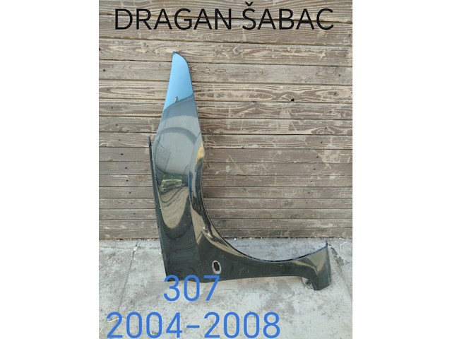 PEUGEOT 307 krilo desno crno 2004-2008