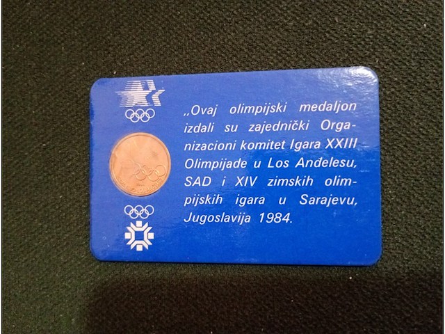 Medaljon ZOI Sarajevo LOI Los Anđeles 1984
