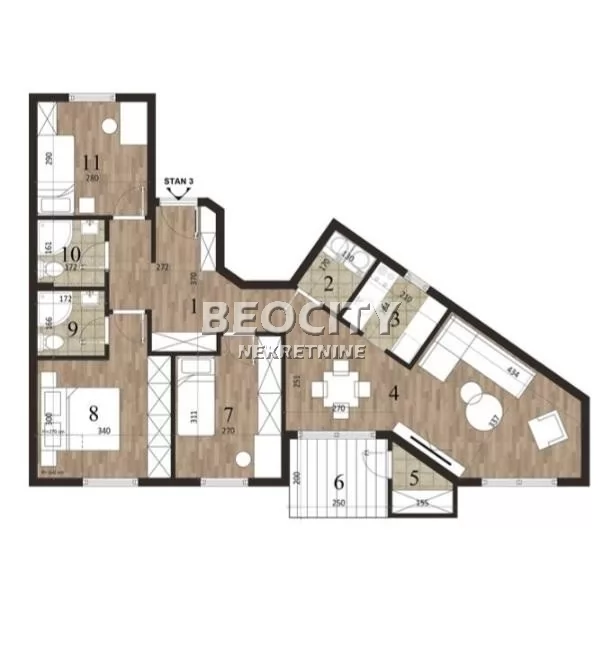 Trosoban stan, 79 m2, Novo naselje ID: 130712