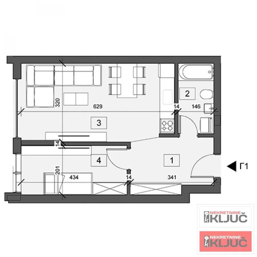 ADICE, 40m2, Jednoiposoban, Izgradnja