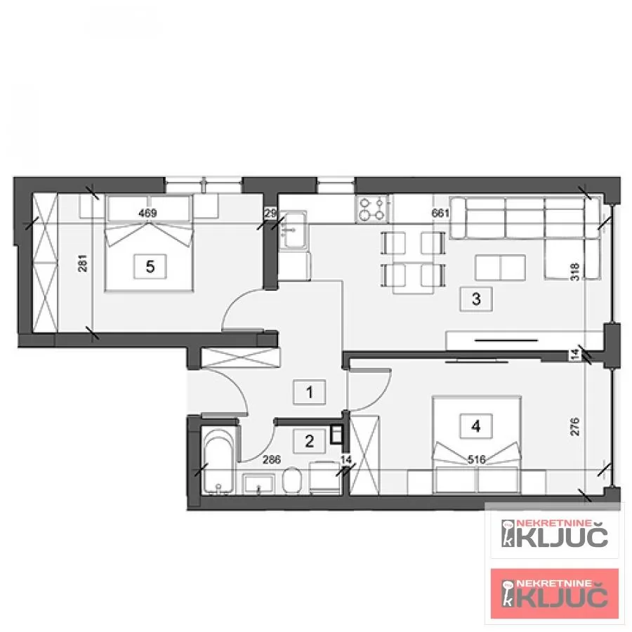 ADICE, 56m2, Trosoban, Izgradnja