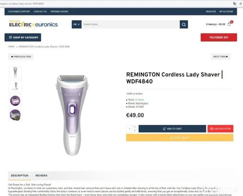 REMINGTON Cordless Lady Shaver WDF4840 Bežični ženski brijač