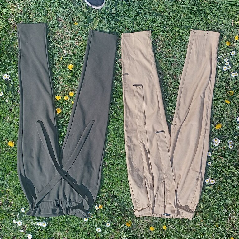 Ženske pantalone sa visokim strukom i kaišem – dva modela/boje,500d -