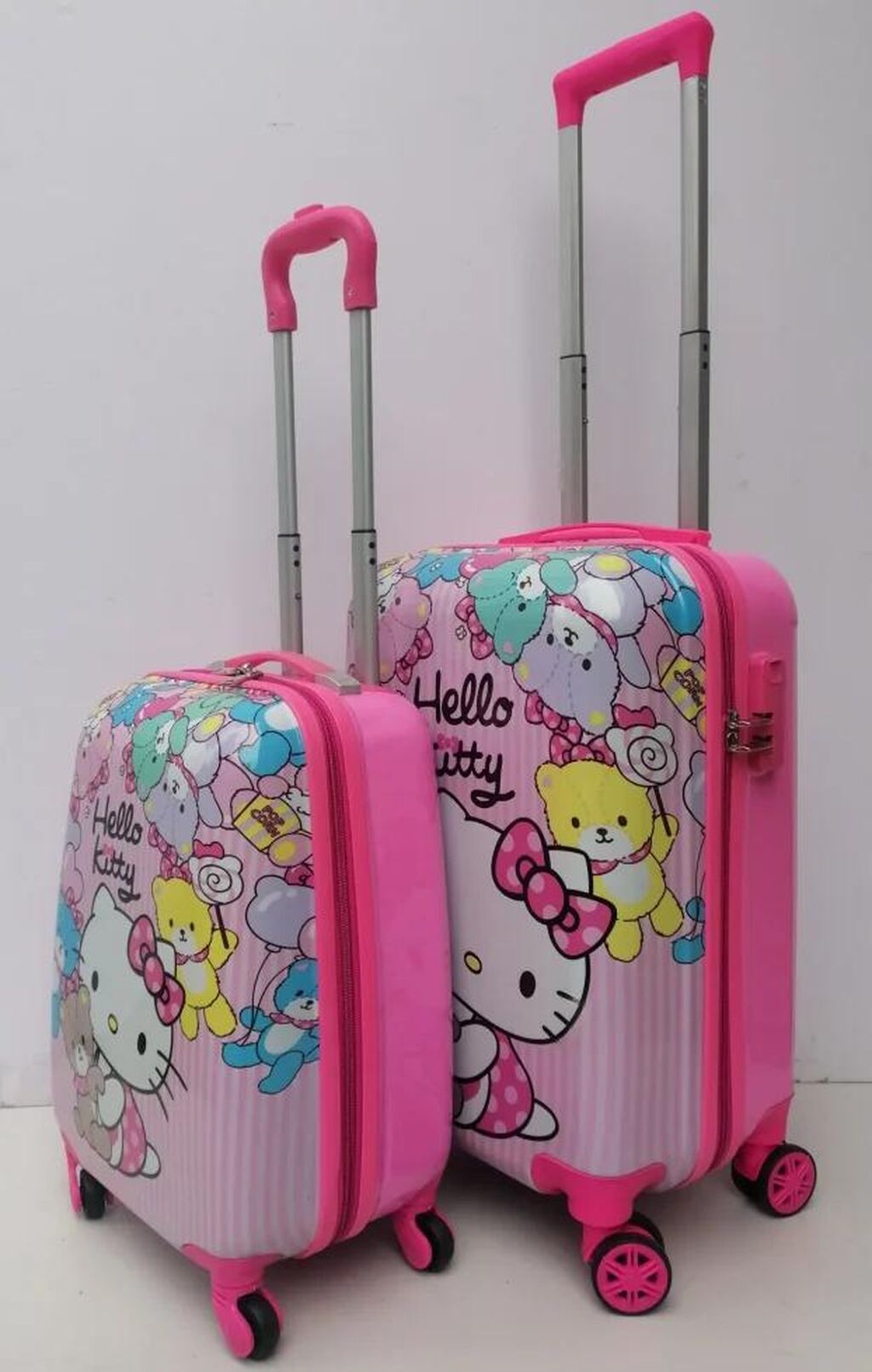 Set kofera Hello Kitty – 2 kom - Dizajn: roze sa motivima Hello