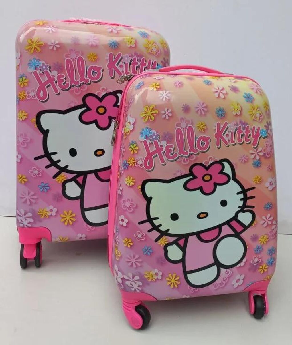 Hello Kitty set kofera – 2 kom - Dizajn: Roze, sa Hello Kitty motivom