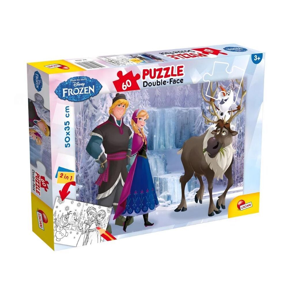 Puzzle Disney Frozen – Double Face, 60 delova - Dimenzije sklopljene