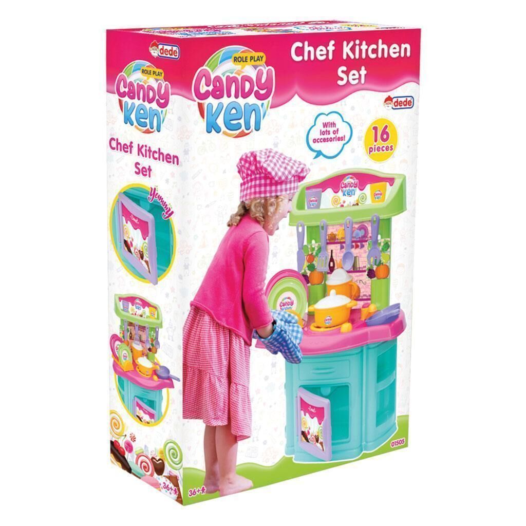 DEDE Candy Ken – Chef Kitchen Set - Igračka kuhinja za kreativnu igru
