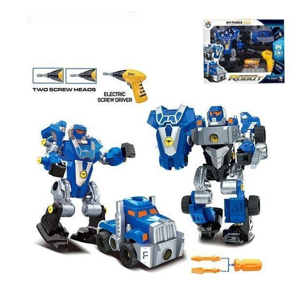 Transformers 2-u-1 igračka set – kamion/robot sa električnim odvijačem